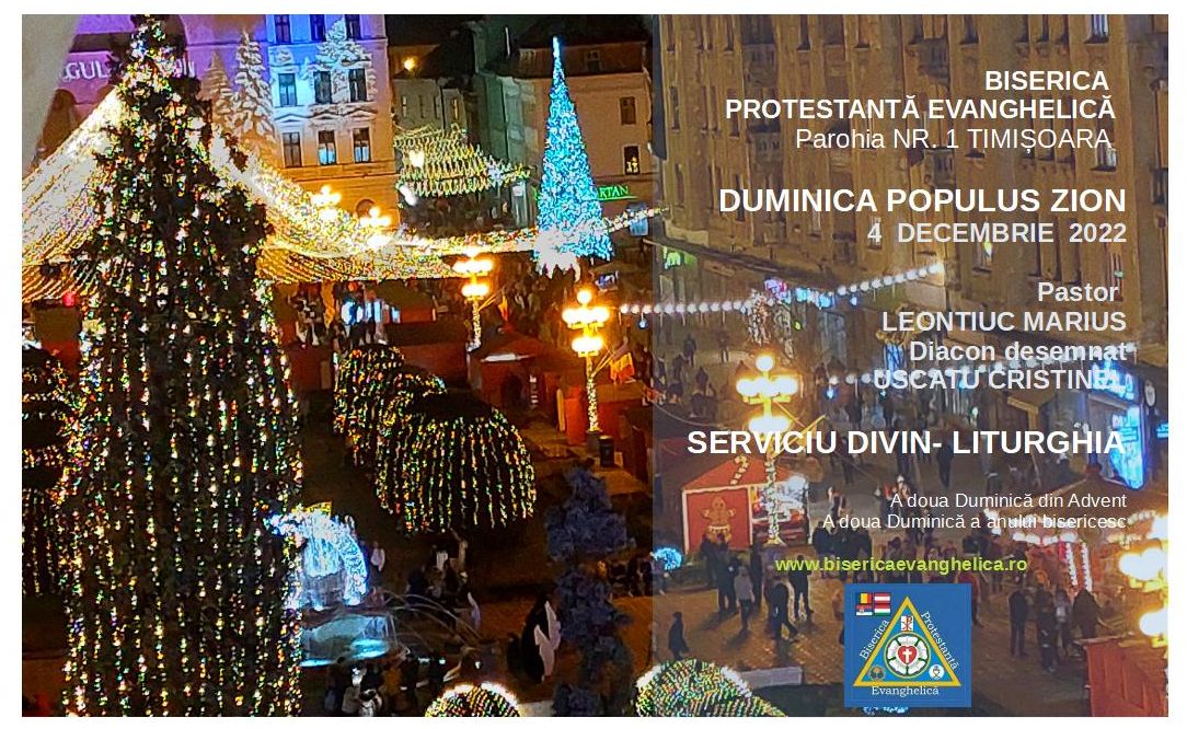 Duminica Populus Zion 4 Decembrie 2022